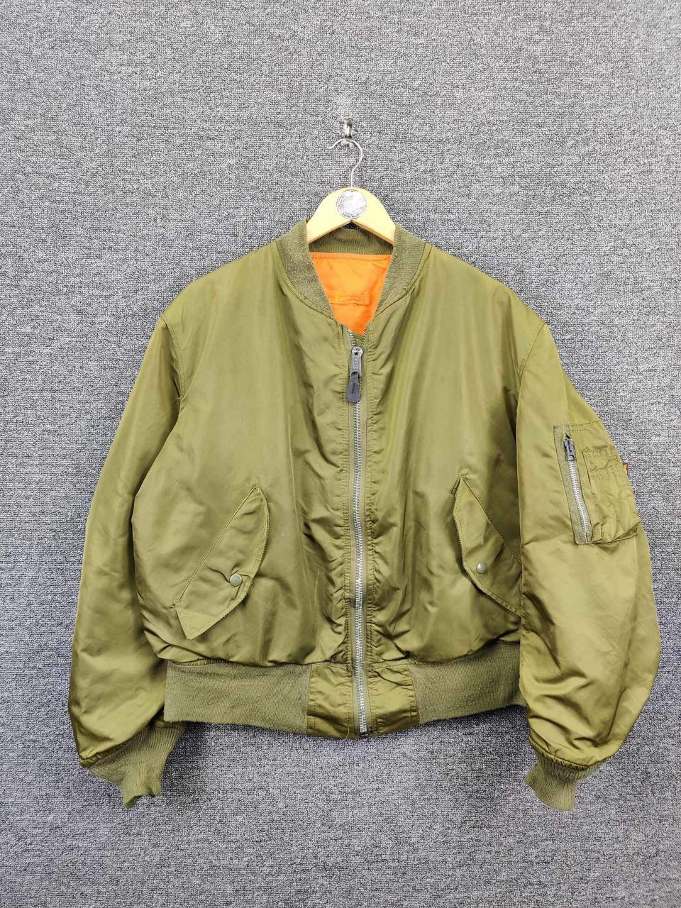 Alpha Industries × Military × Vintage Vintage Alpha Industries Type Ma-1 Flight Bomber Jacket ...