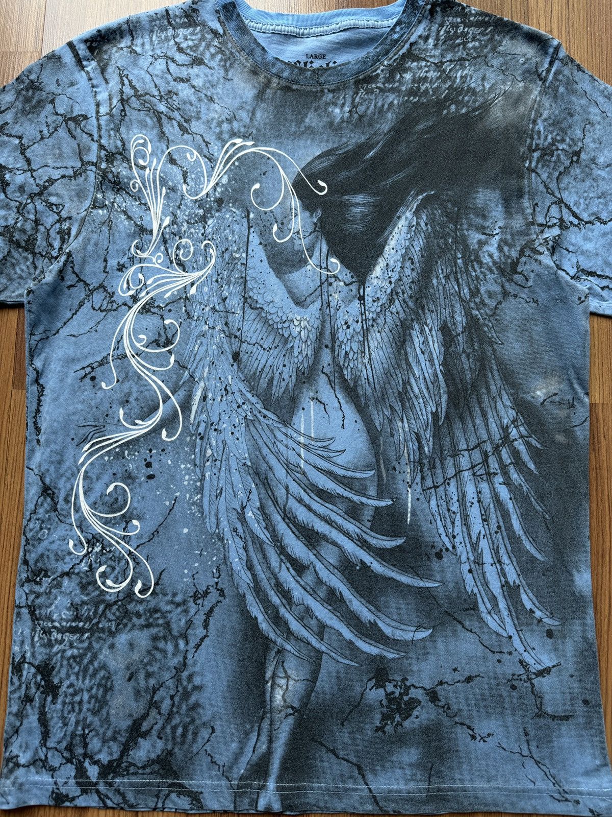 Affliction × Streetwear × Vintage Affliction Bamboo AOP Y2K sinful Raw ...