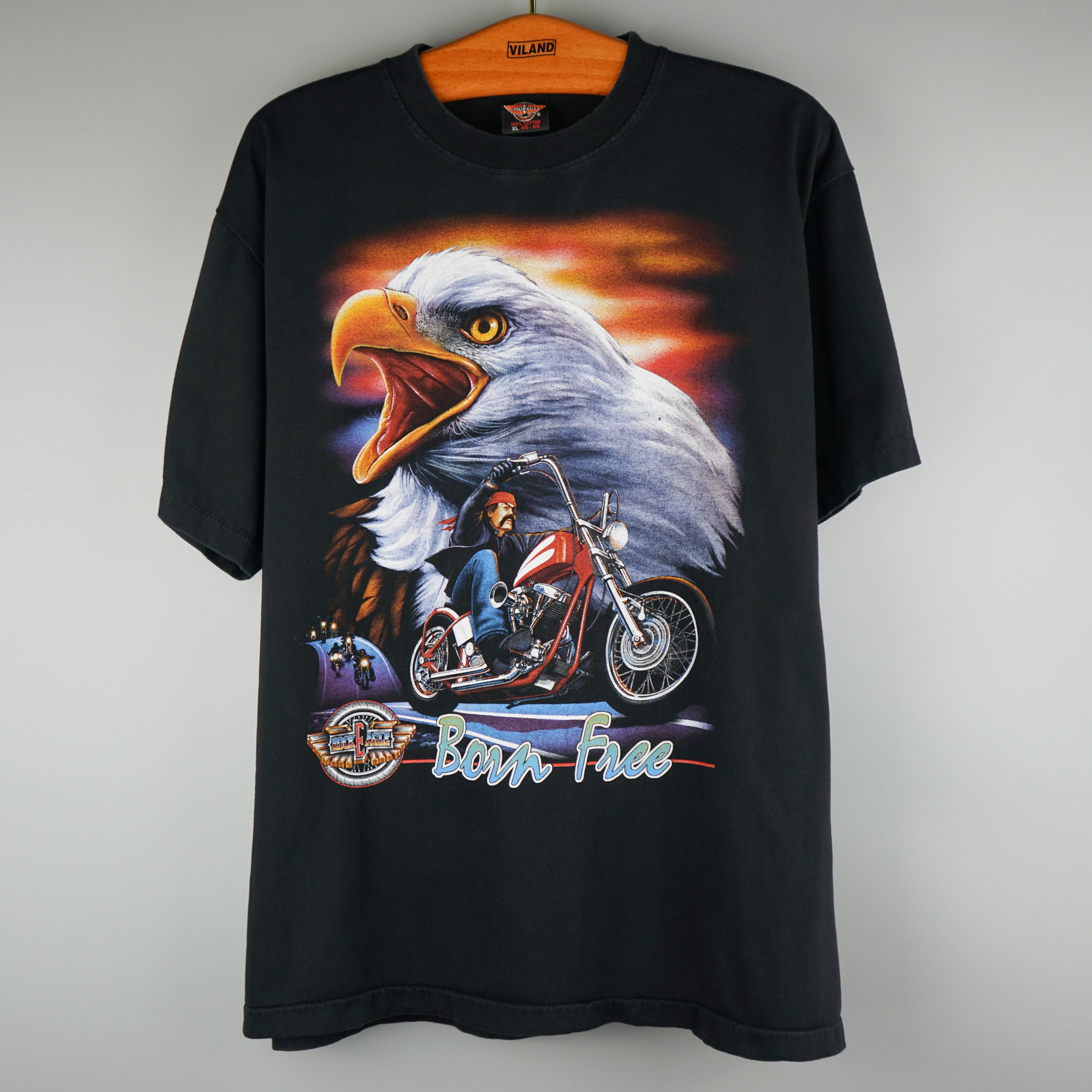 Vintage Vintage 1990s Rock Eagle Born Free T-Shirt | Grailed