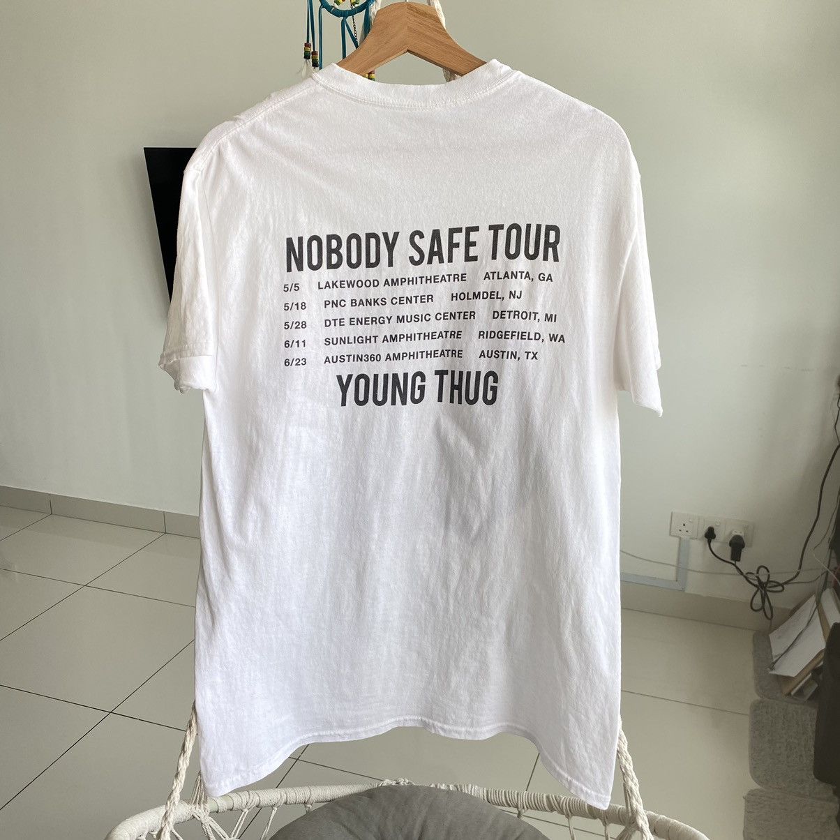 Young Thug Rare Young Thug American Rapper Nobody Safe Tour Tee | Grailed