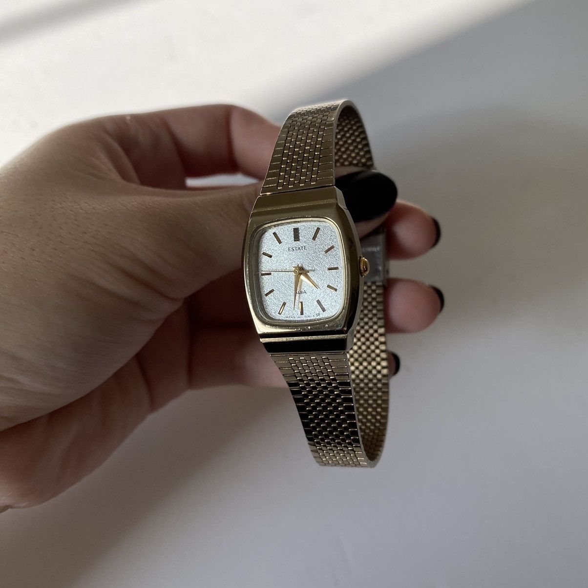 Seiko × Vintage Seiko Estate Vintage Gold Stainless Steel Square Watch | Grailed