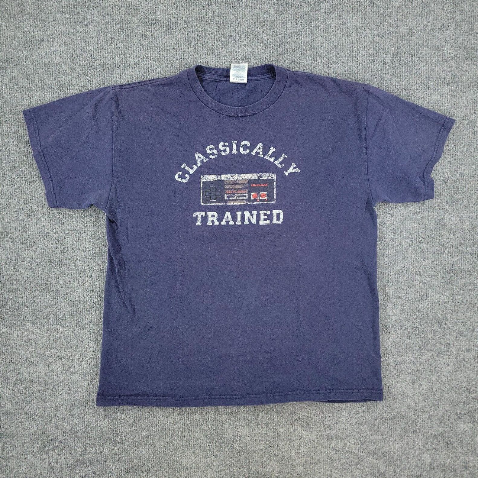 Delta Nintendo Shirt Men Large Blue Classically Trained Graphic Tee ...