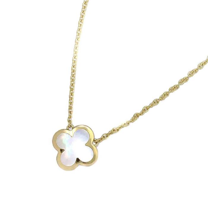 Van Cleef & Arpels Van Cleef & Arpels Pure Alhambra Shell Necklace 41cm K18 YG 750 VCA | Grailed