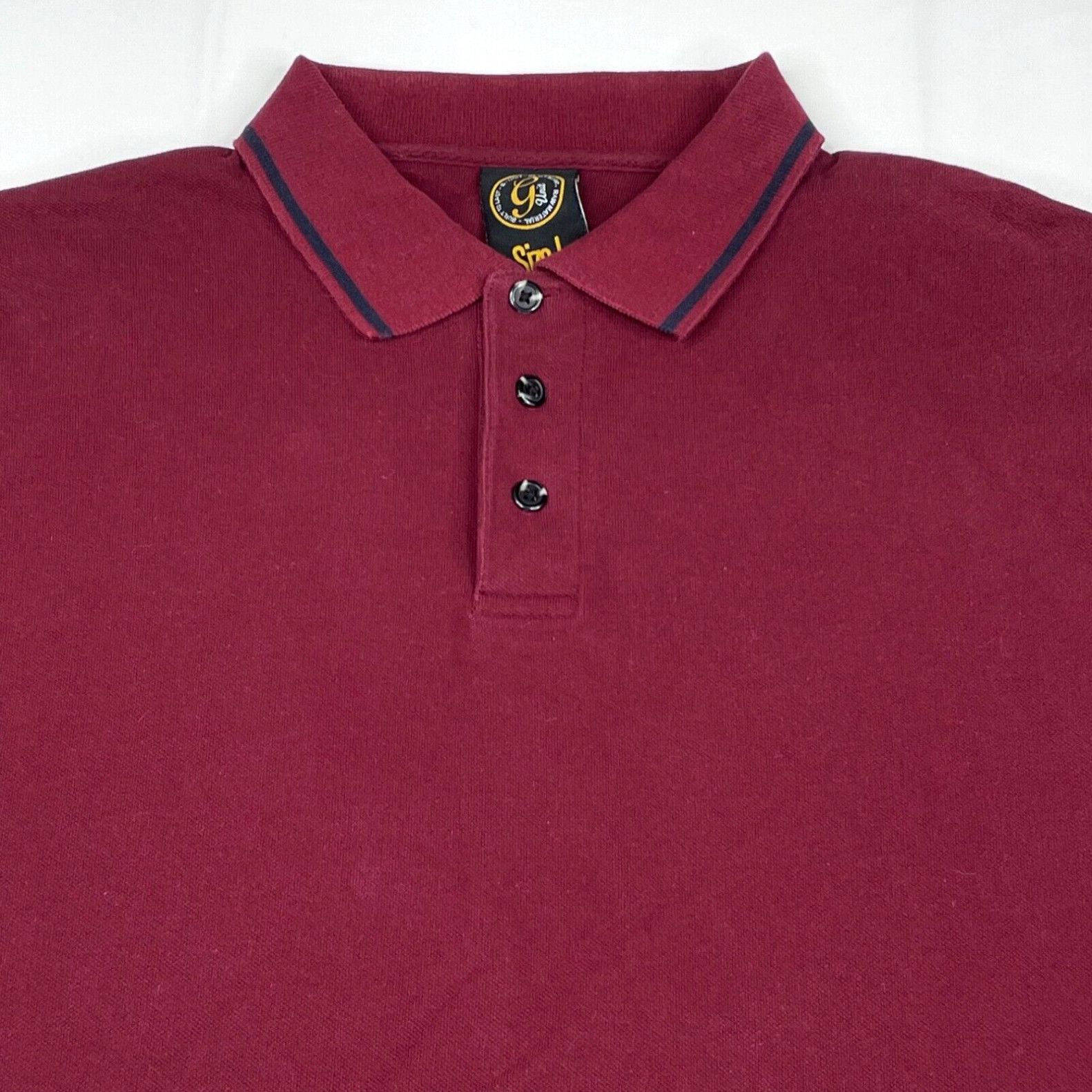 Vintage G Unit Polo Shirt Mens Large Dark Red Short Sleeve Heavy Weight ...