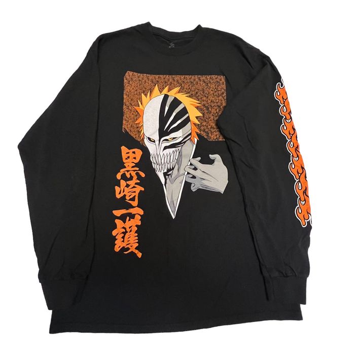 Ripple Junction Bleach Ichigo Kurosaki Long sleeve flame Anime Shirt ...