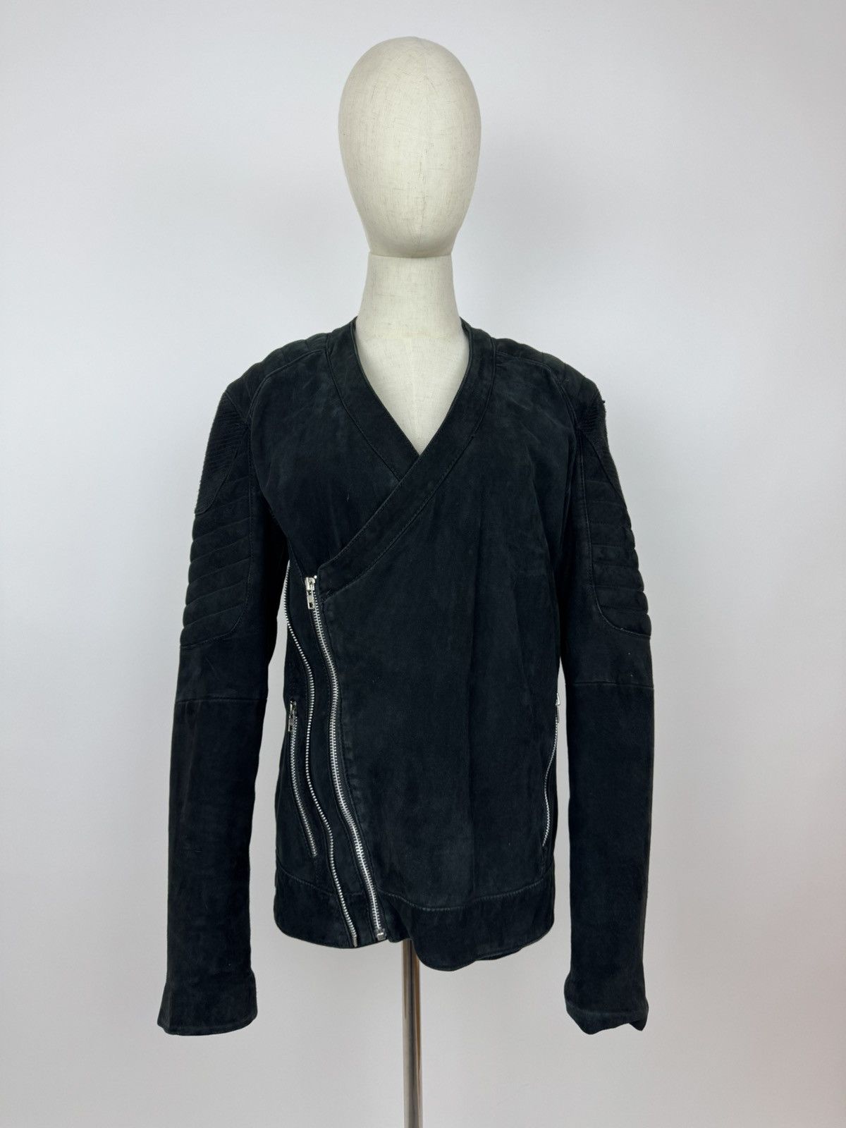 Other AHN Avant Garde Biker Leather Suede Jacket Rare Designer JKT ...