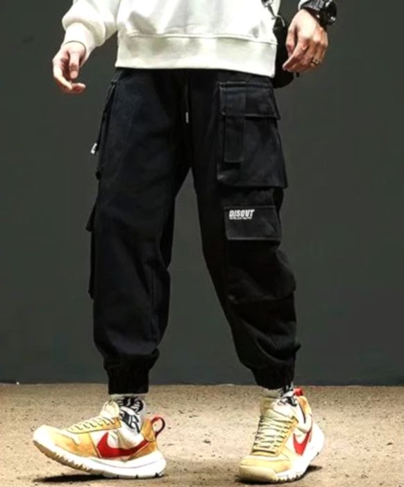 Vintage Punk Bike Pockets Washed Cargo Pants Unique Ootdstyle | Grailed