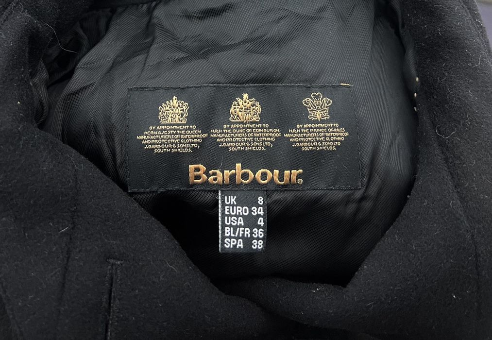 Barbour Coat Barbour black women logo buttons | Grailed