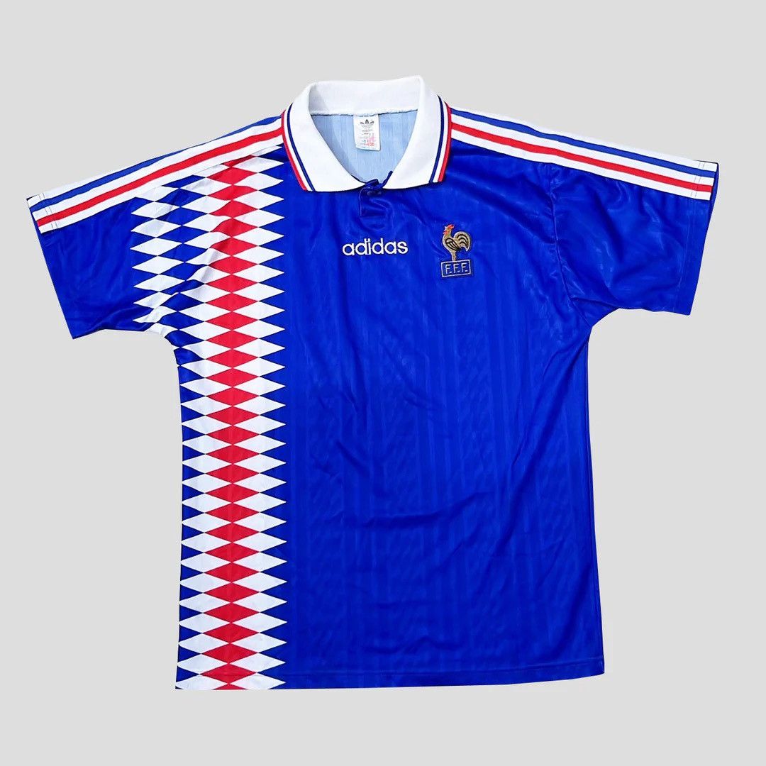 Adidas France Adidas 1994 1996 Vintage Home Soccer Football Jersey ...