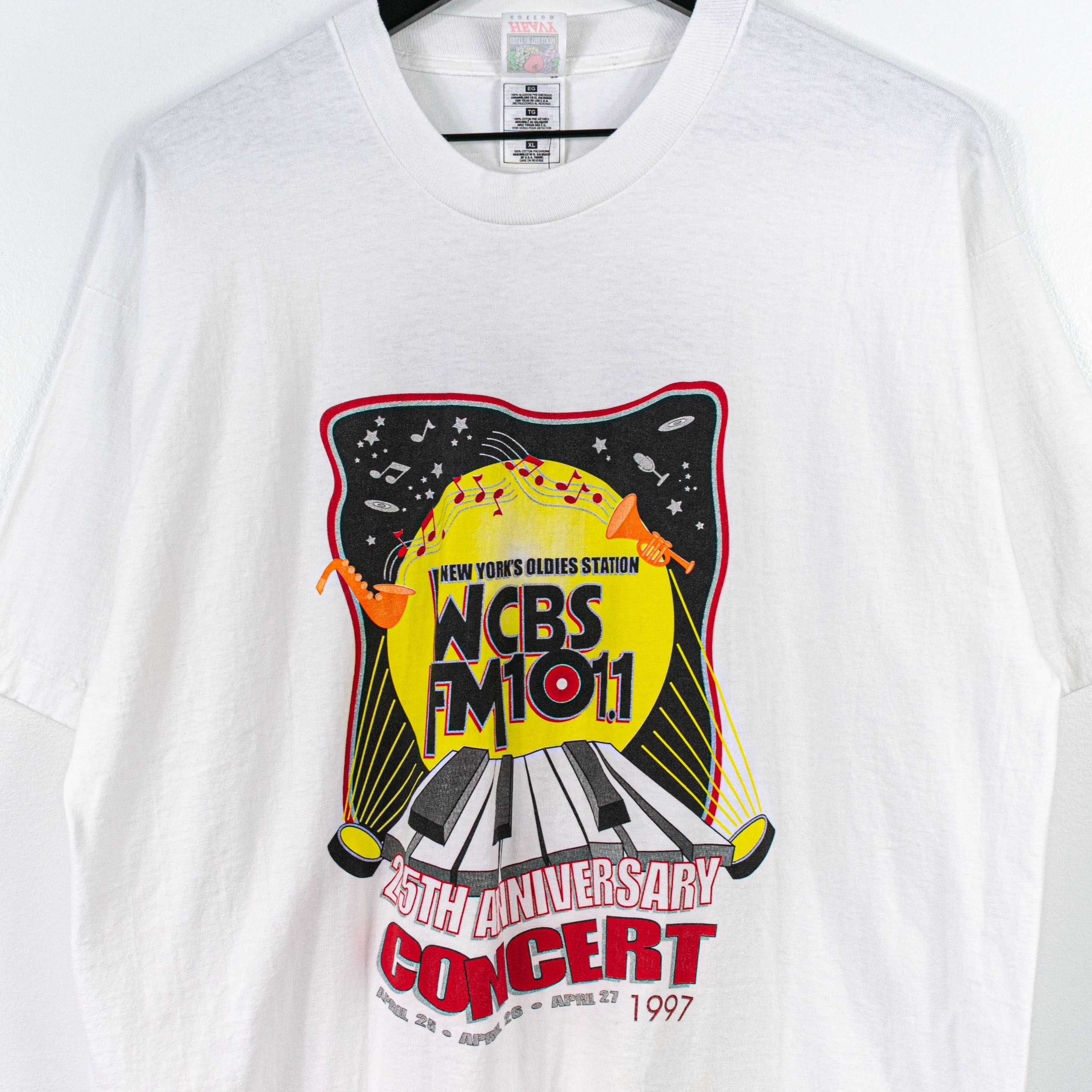 Vintage 1997 WCBS New York 25th Anniversary Frankie Valli T-Shirt | Grailed