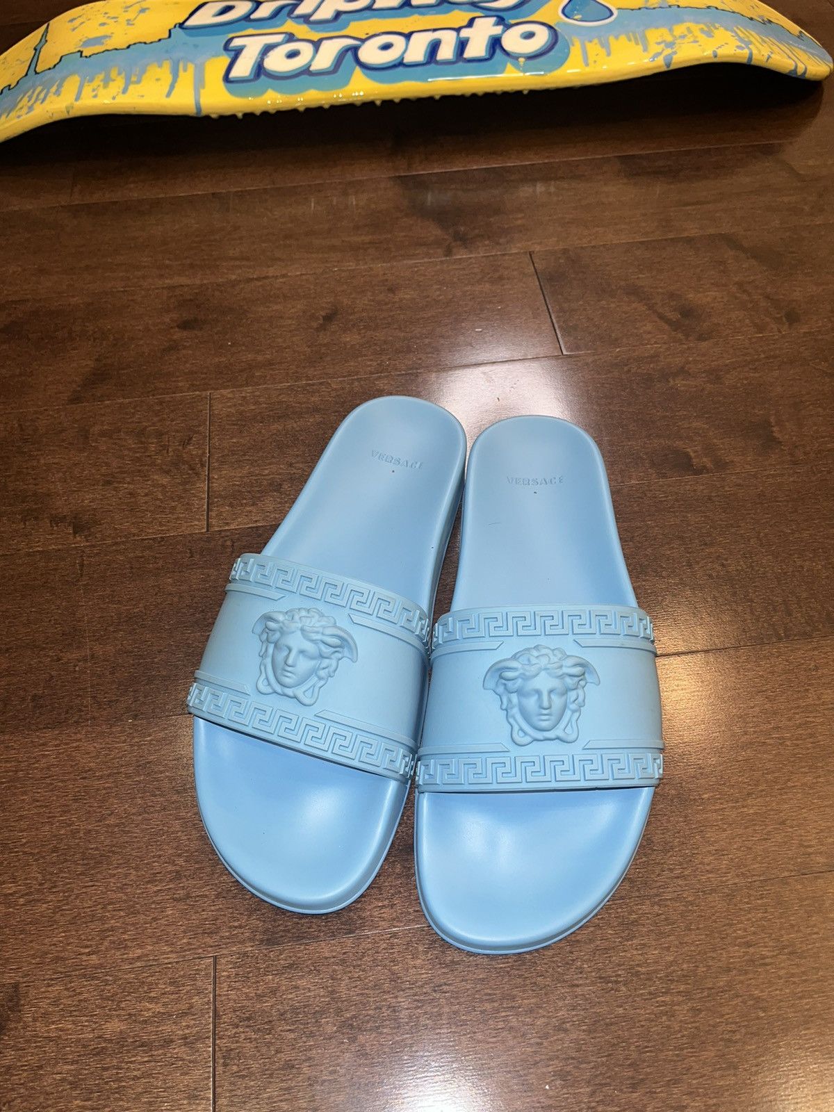 Versace Baby Blue Versace Slides | Grailed