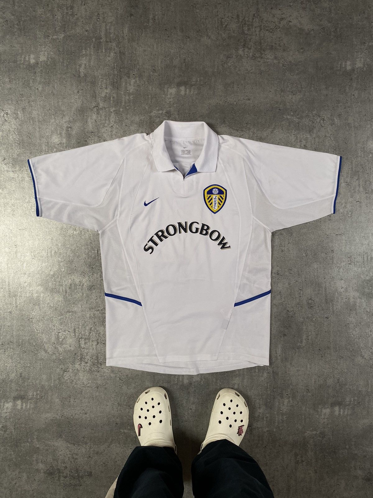 Nike × Vintage Vintage Nike Strongbow Leeds United FC 2000-2002 Home ...