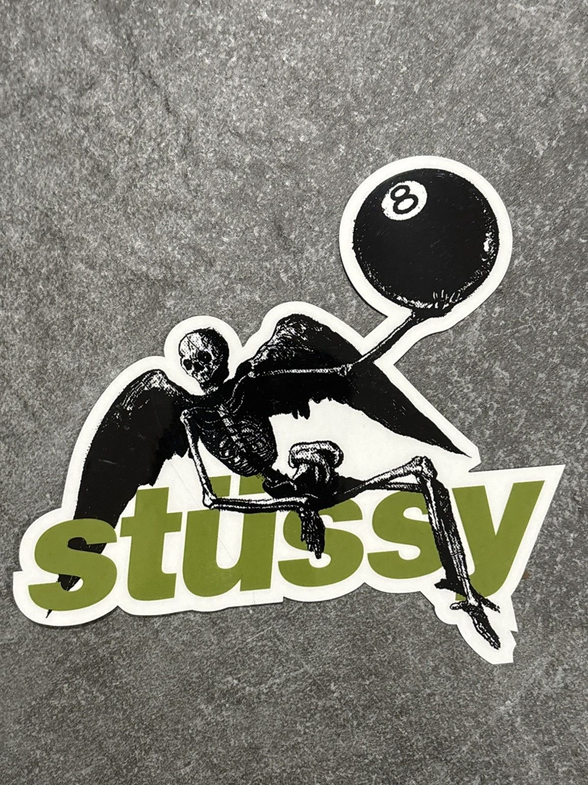 Stussy STUSSY 8 BALL UNDEAD SKELETON ARCHANGEL BIG LOGO STICKER | Grailed