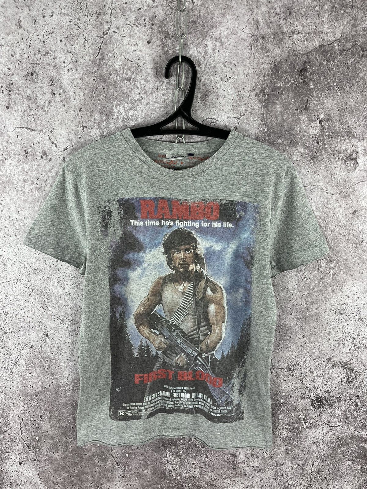 Movie × Streetwear × Vintage Rambo First Blood Vintage Tee Big Logo ...