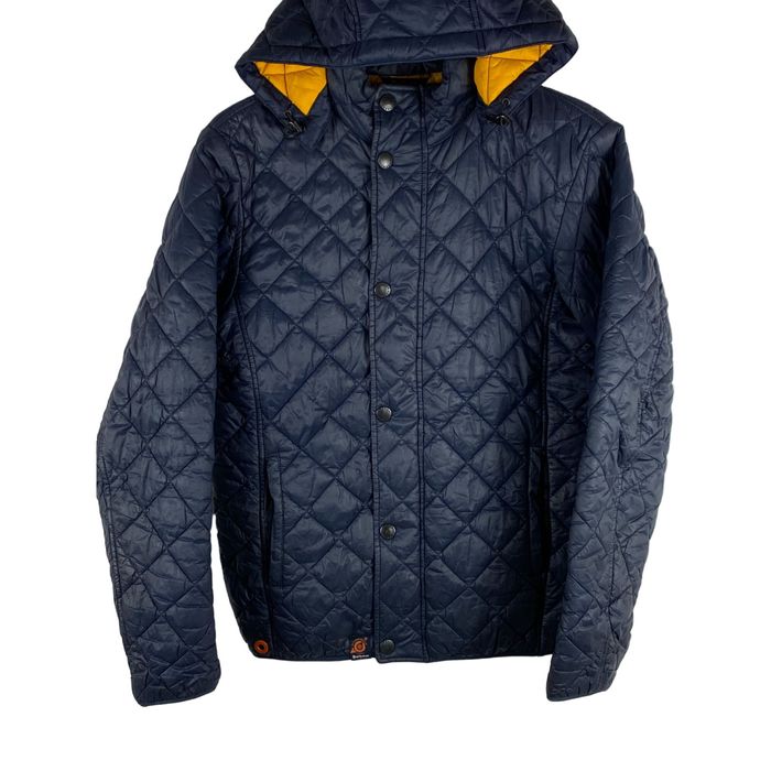 Barbour Barbour Greatcoat Pillar Quilted Hooded Jacket Navy Blue Men ...