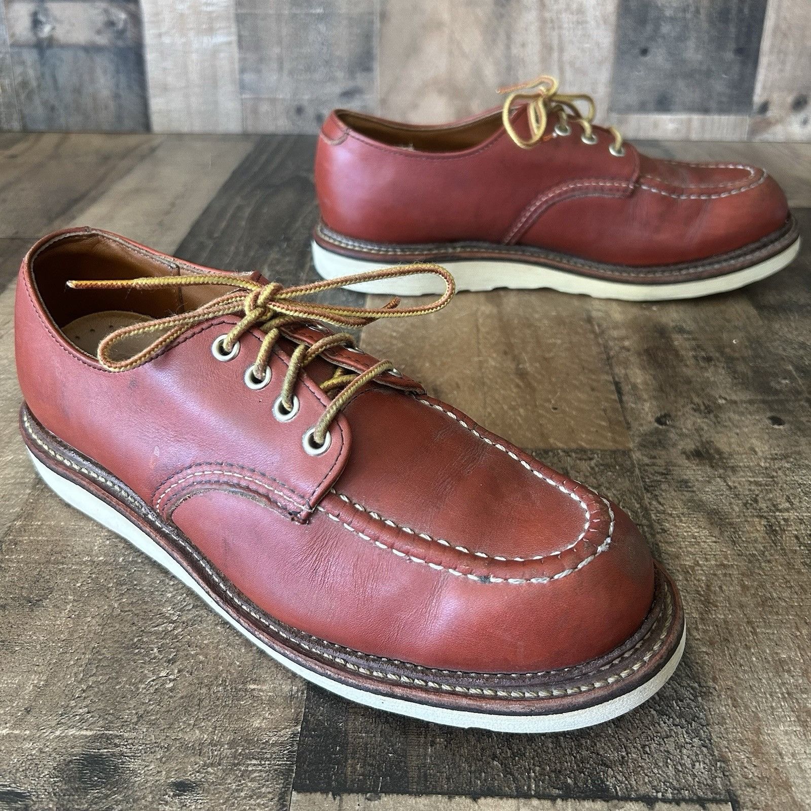 Red Wing Red Wing 8103 Oro Russet Moc Toe Leather Work Boots Mens 9 D ...