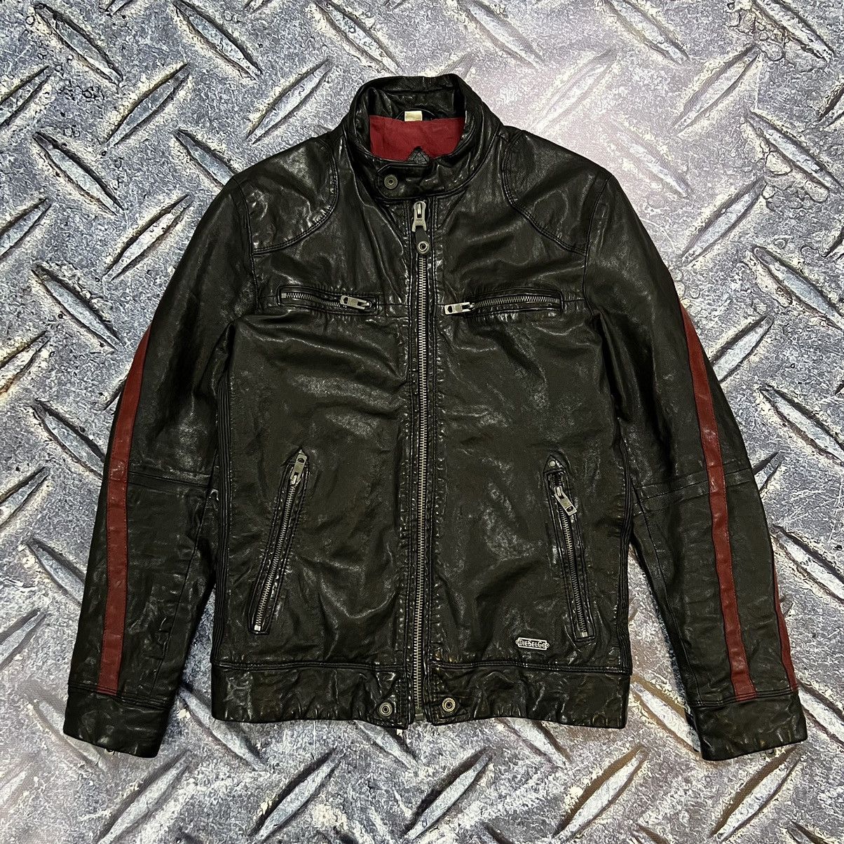 Diesel × Leather Jacket × Vintage Vintage Diesel Sheepskin Leather ...