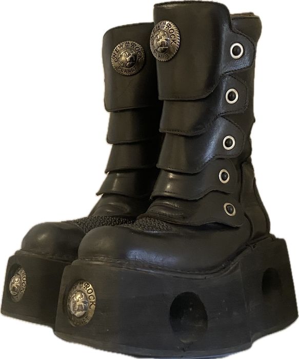 New Rock Insanely rare knight armour neptuno new rock plateau boots ...