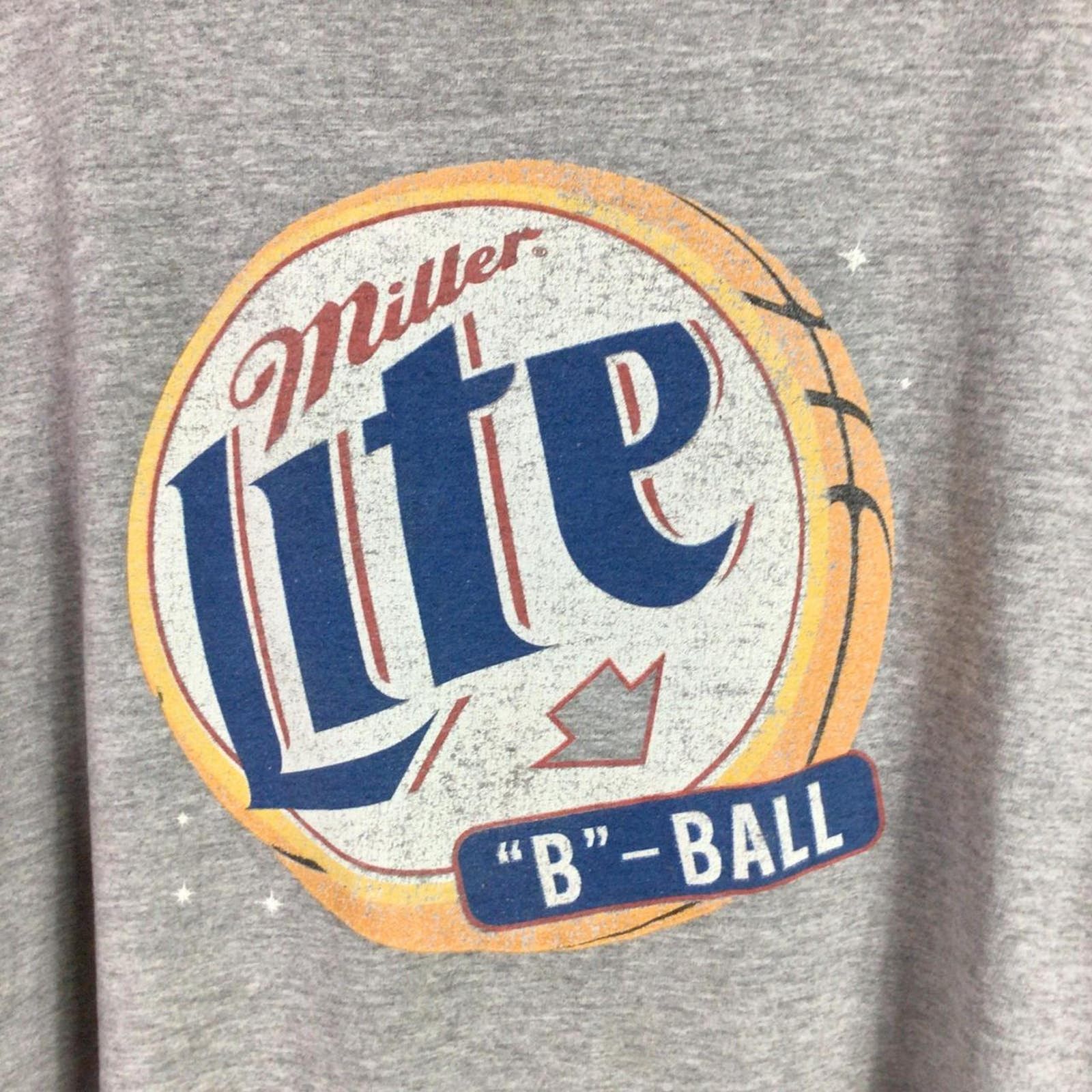 Streetwear Vtg 80s Miller Lite “B”-Ball Basketball No 1 T Shirt 2XL ...
