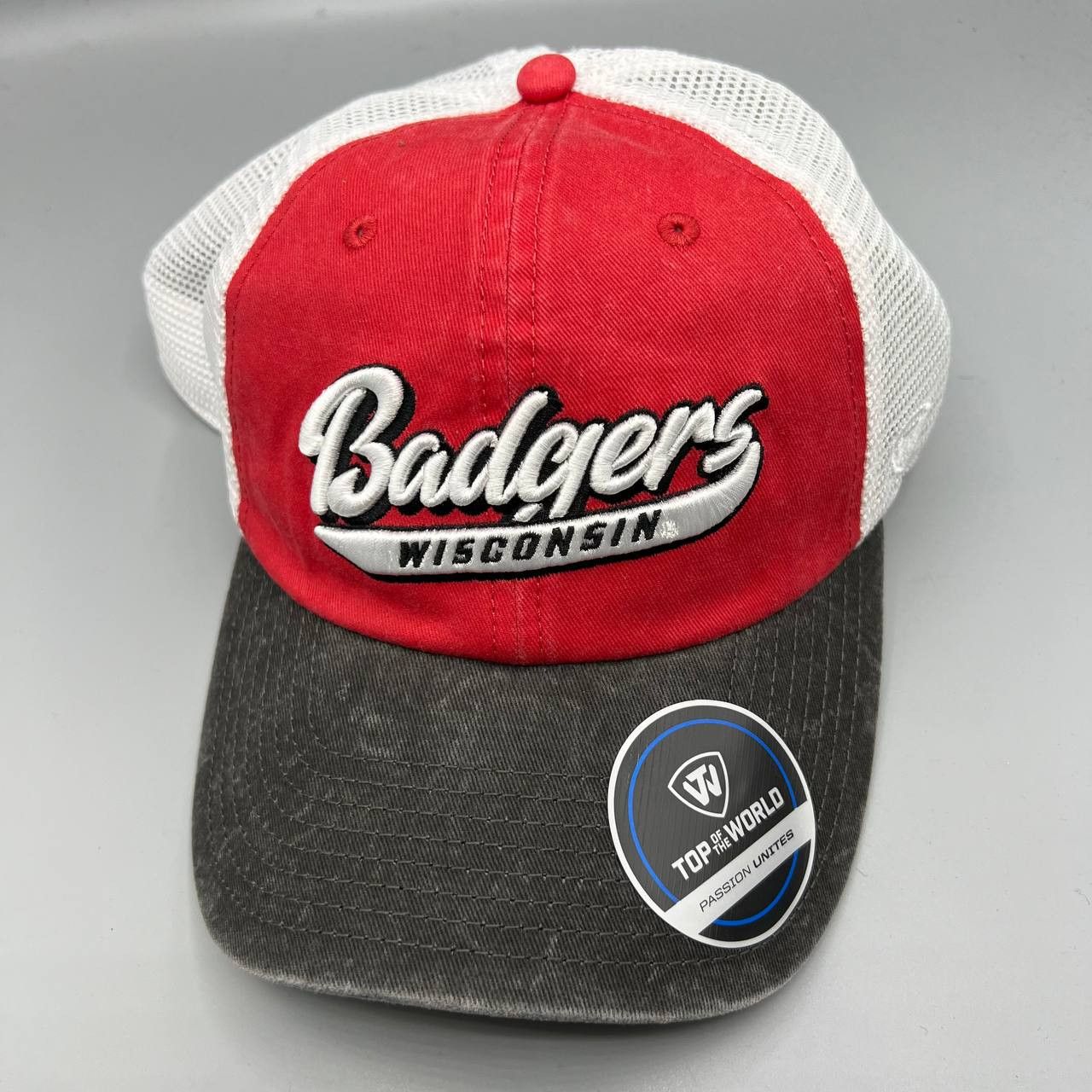 Top Of The World Wisconsin Badgers Trucker Hat Men NCAA Snap Back Cap ...