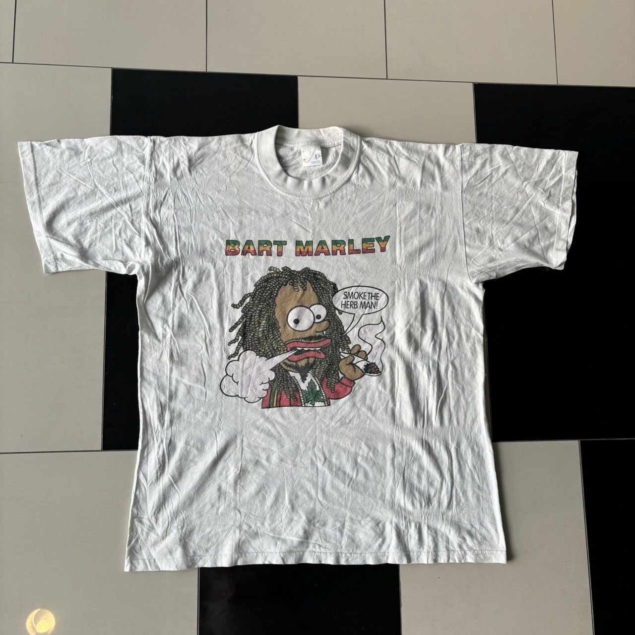 Rare × The Simpsons × Vintage Vintage 90s Bart Marley The Simpsons Tee ...