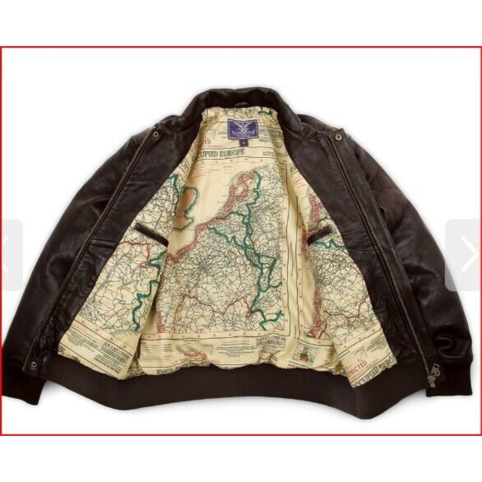Cockpit Usa NEW Army Air Corps Cockpit USA Brown Leather Bomber Jacket ...