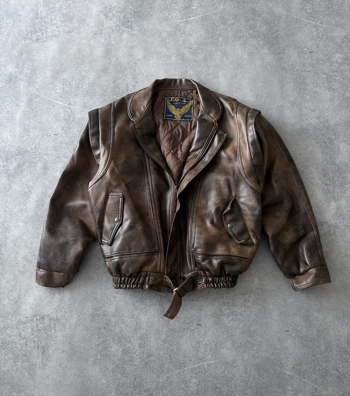 Italian Designers × Leather Jacket × Vintage Vintage Italy Designer ...