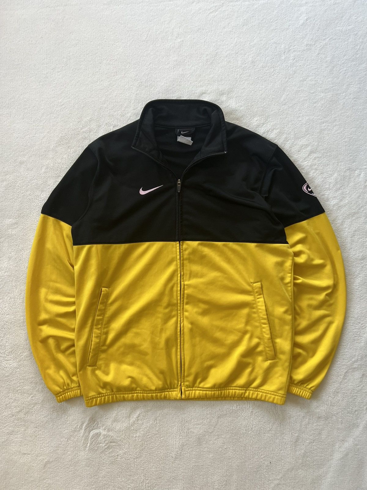 Nike 🐝 NIKE TEAM RETRO TRACK JACKET Y2K 90’s DOUBLE SWOOSH LOGO | Grailed
