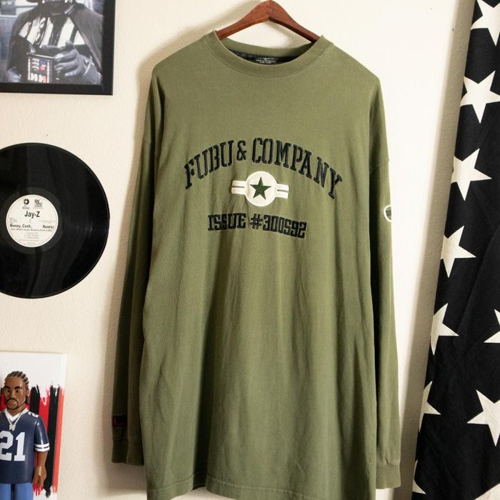 Fubu Vintage FUBU Military Style Long Sleeve T-shirt | Grailed