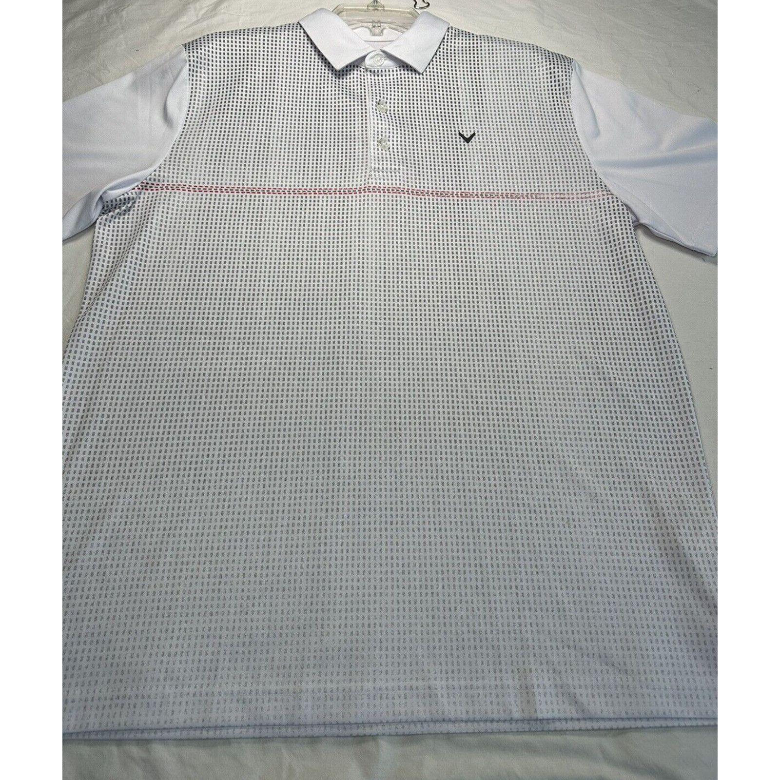 Callaway Callaway Opti-Dri Golf Polo Med Block Pattern White/Gray | Grailed