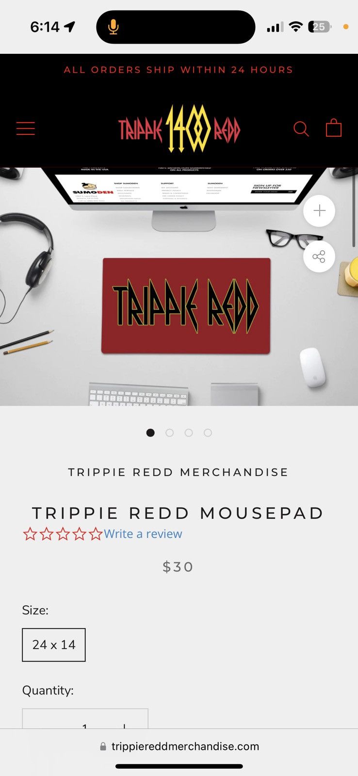 Other Trippie Redd Desk Matt - Red | Grailed