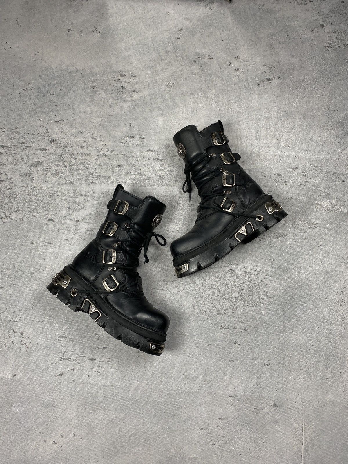 New Rock × Vintage New Rock Reactor Boots | Grailed