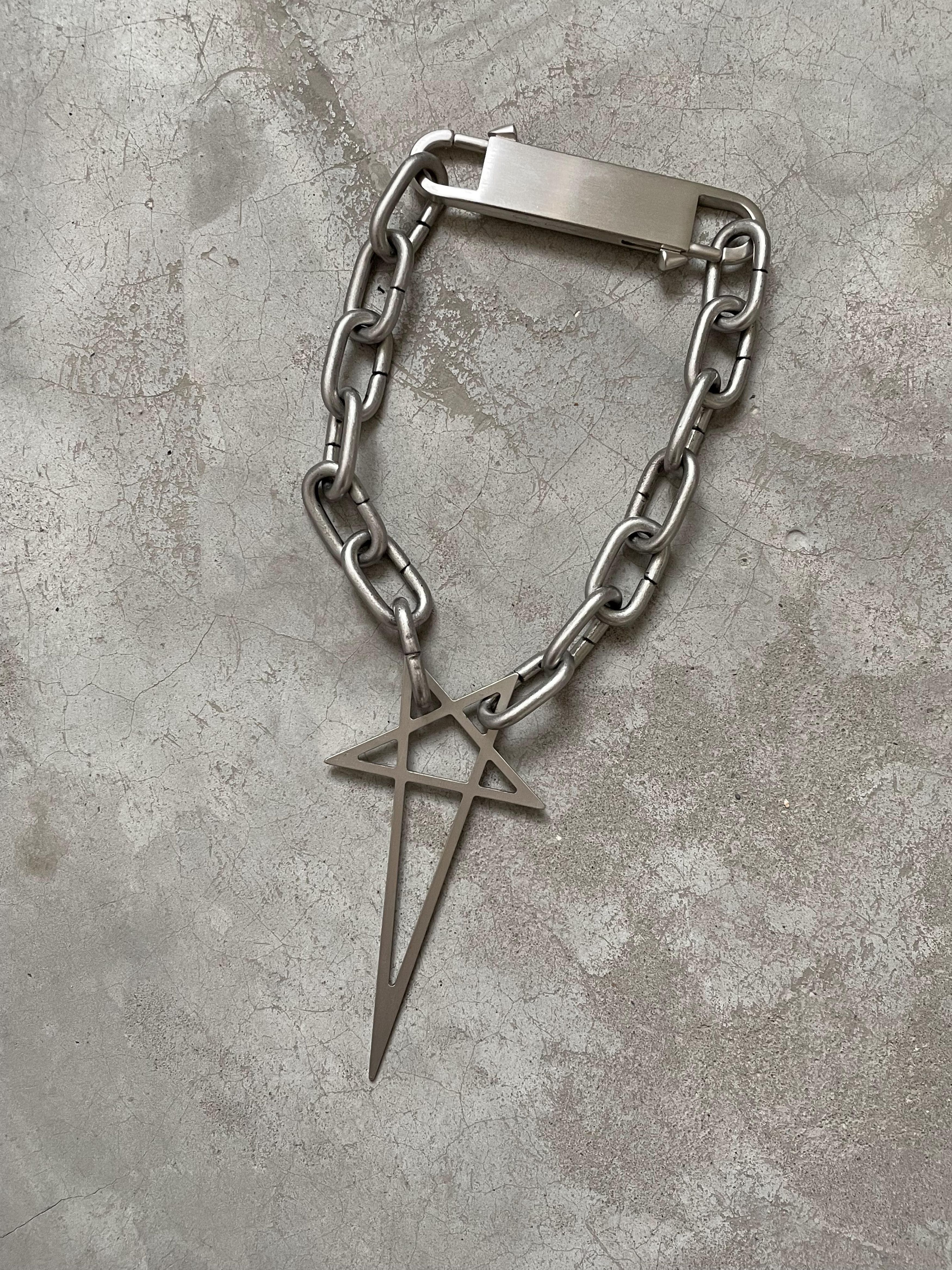 Rick Owens PENTAGRAM CHAIN CHOKER | Grailed
