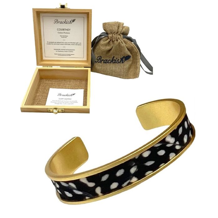 Brackish New Authentic Brackish "Courtney" 24K gold thin cuff bracele ...