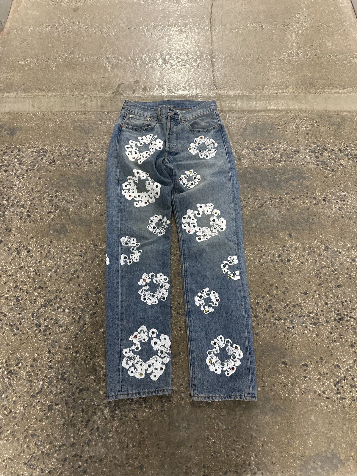 DENIM TEARS × Levi's Denim Tears Rhinestone Jeans | Grailed