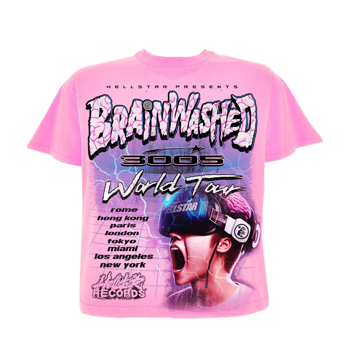 HELLSTAR × Streetwear Hellstar Capsule 10 Brainwashed World Tour Tee ...