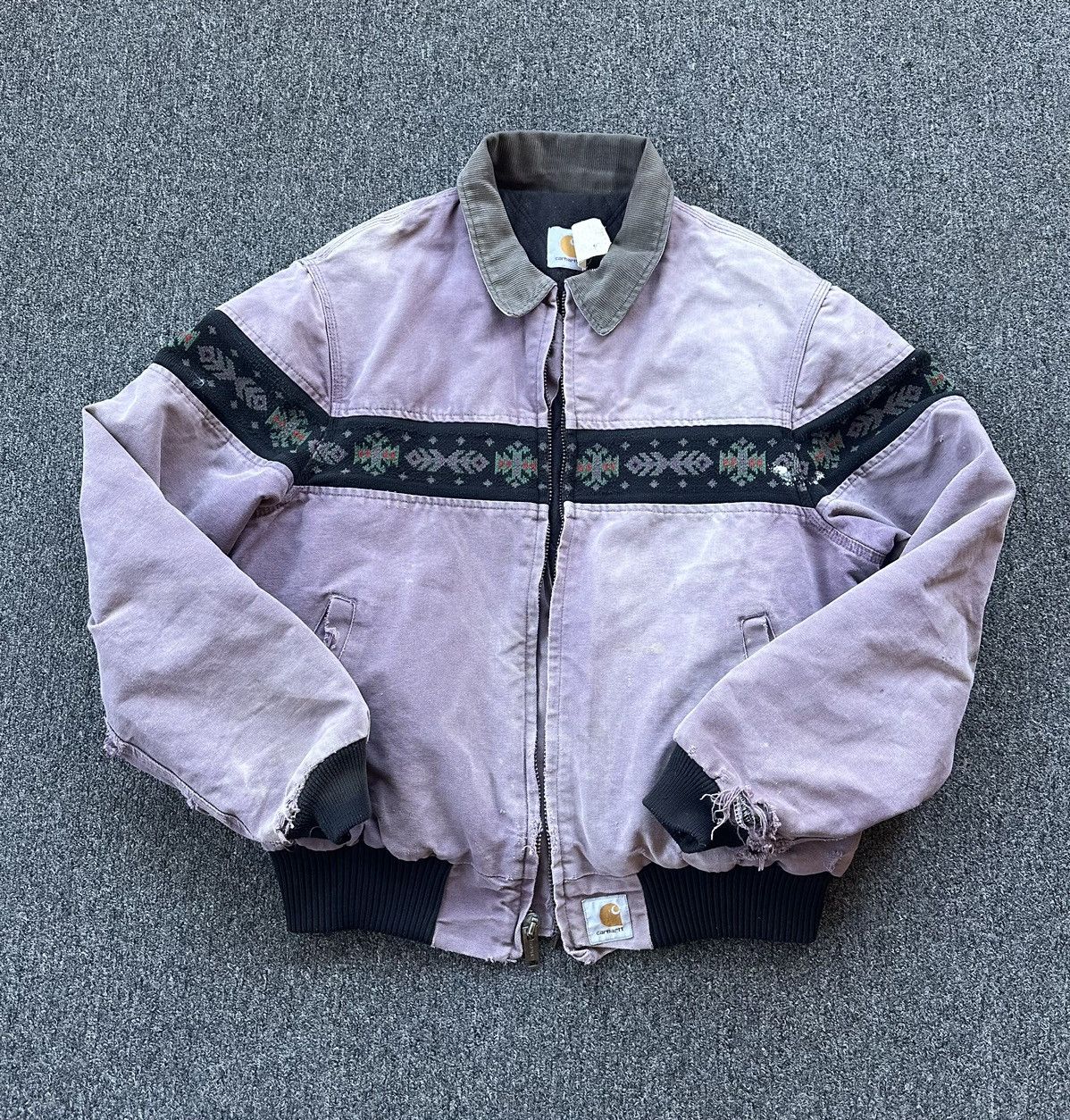 Vintage Vintage Carhartt Aztec Purple Jacket XL | Grailed