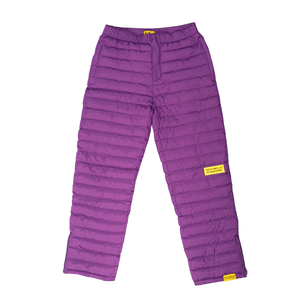 Awful Lot of Cough Syrup Mens Puffer Pants | Grailed