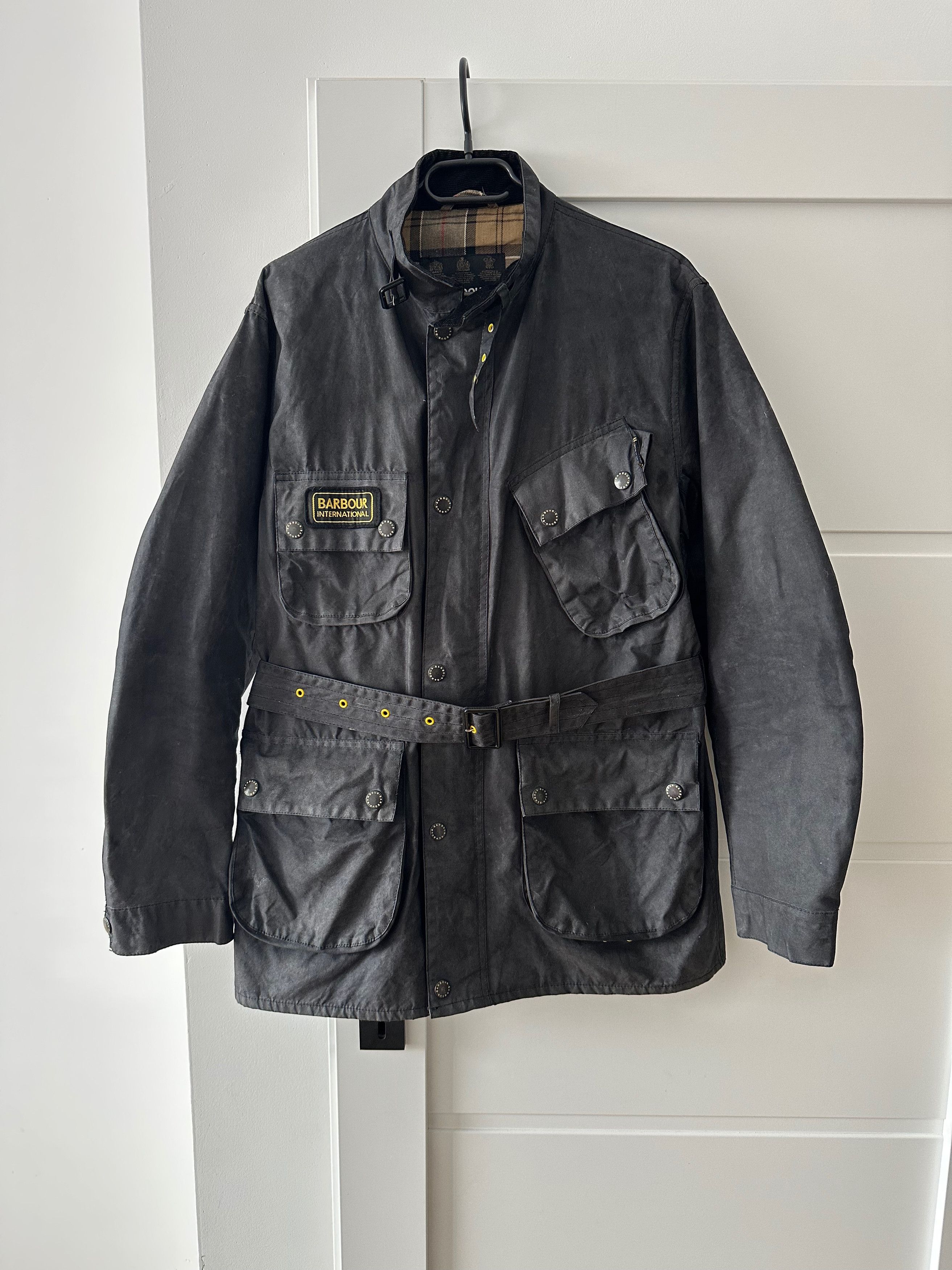 Barbour × Rare × Vintage Barbour International Slim waxed belted ...