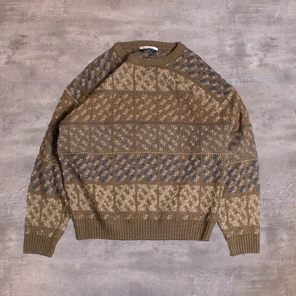Vintage Vintage 1990's Geoffrey Boone AOP Knitted Crewneck Sweater ...