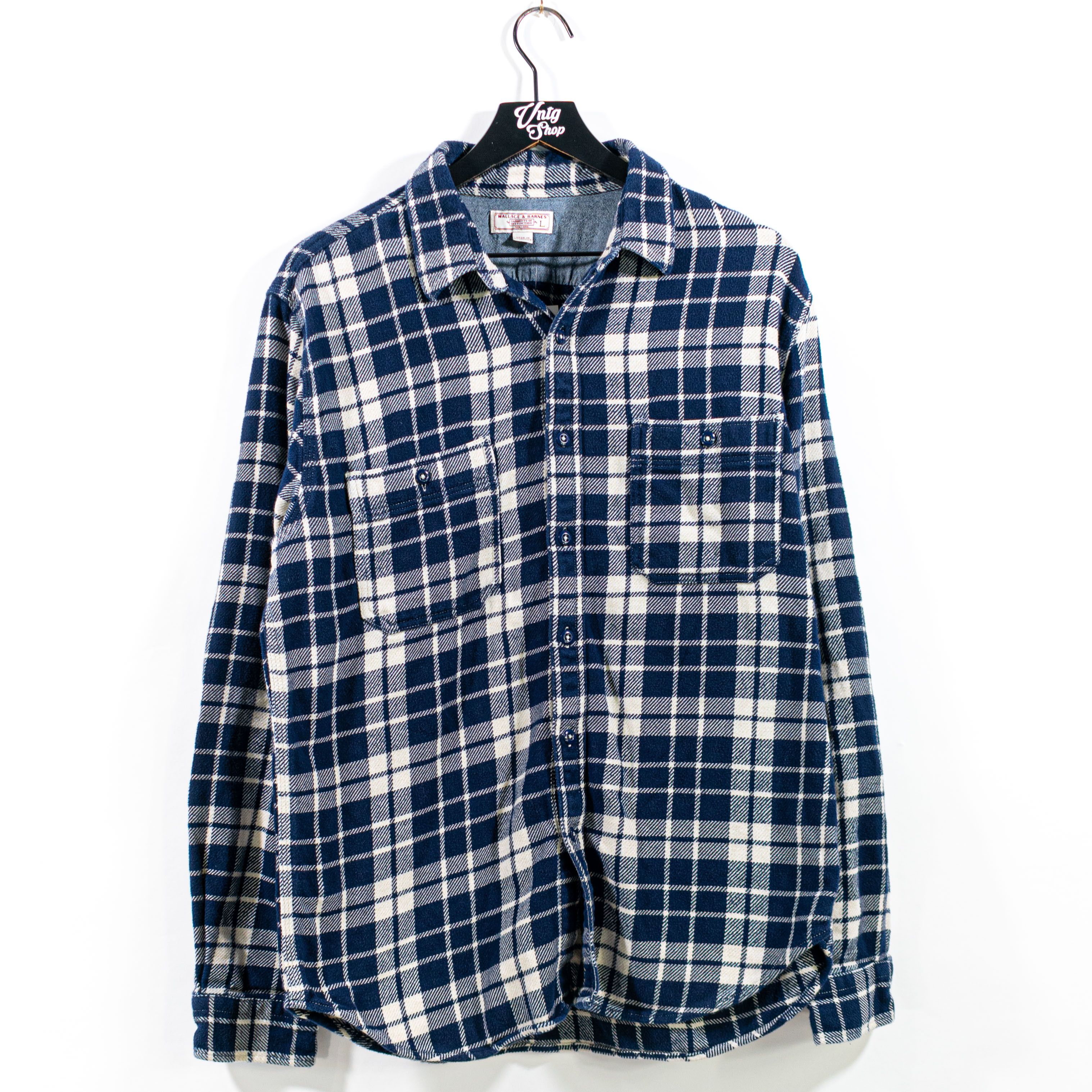 Vintage Wallace Barnes Plaid Flannel Shirt Y2K Skater Grunge Preppy ...