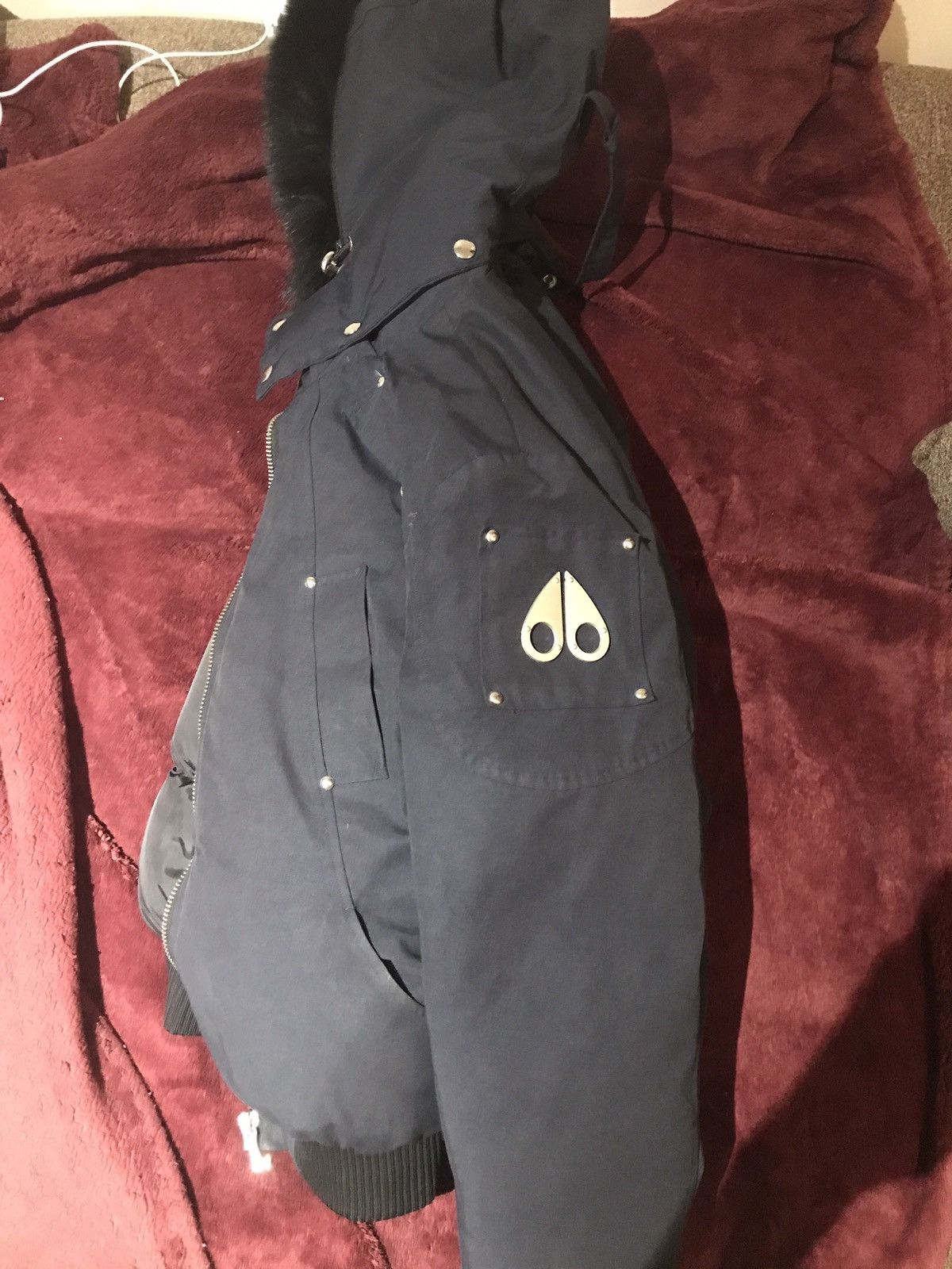 Moose Knuckles Navy blue balistic bomber moose knuckle | Grailed