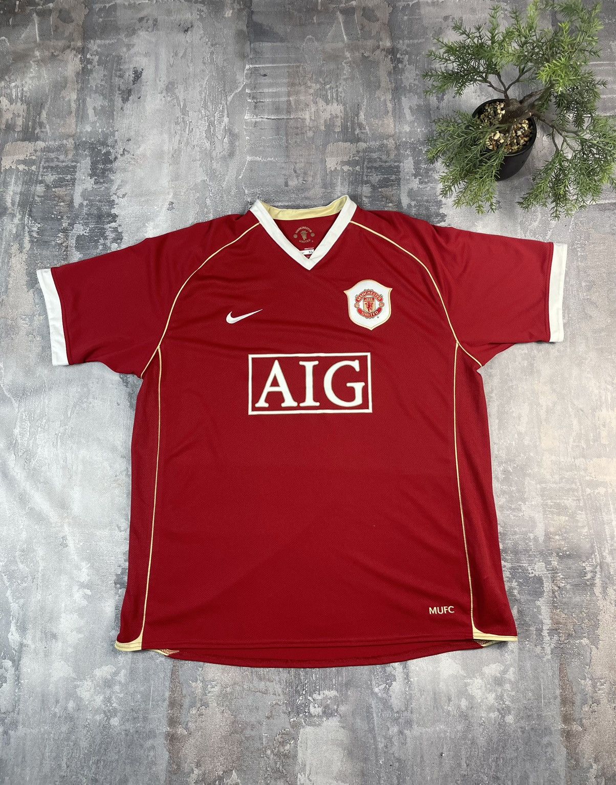 Manchester United × Nike × Vintage Vintage Manchester United AIG T ...