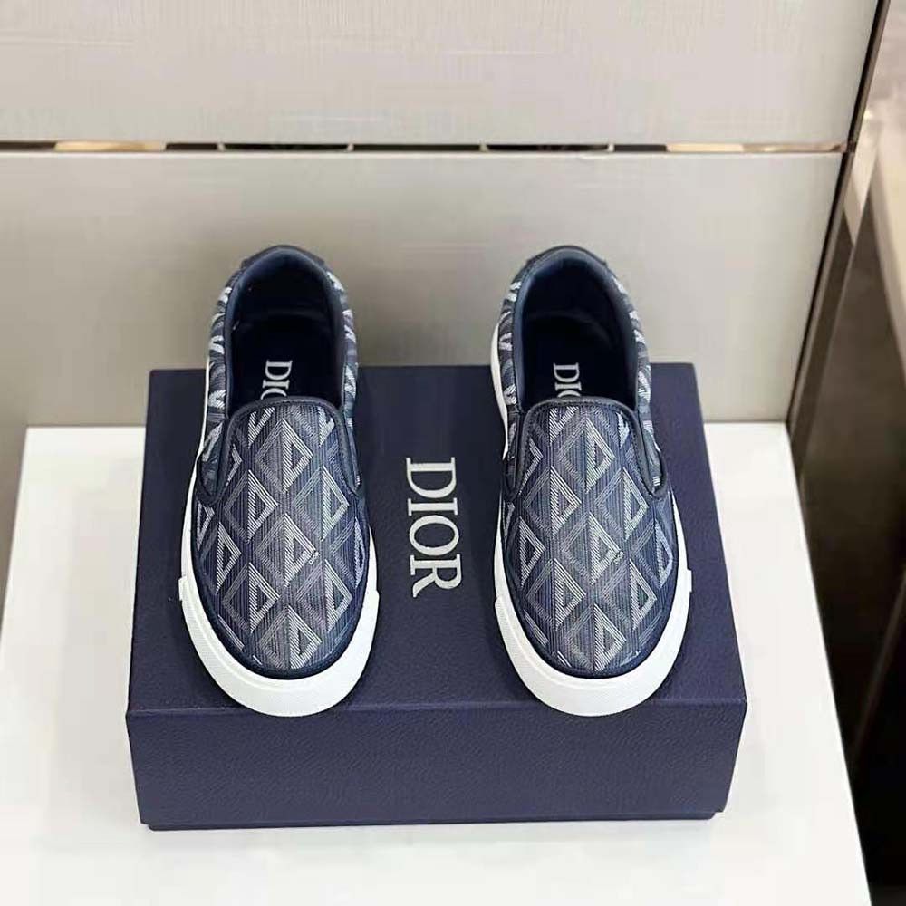 Dior o1w1db10624 B101 Slip-On Sneakers in White Blue | Grailed