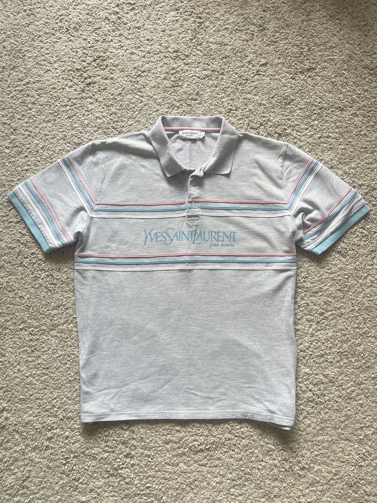 Luxury × Vintage × Yves Saint Laurent Vintage Yves Saint Lauren Polo big logo | Grailed