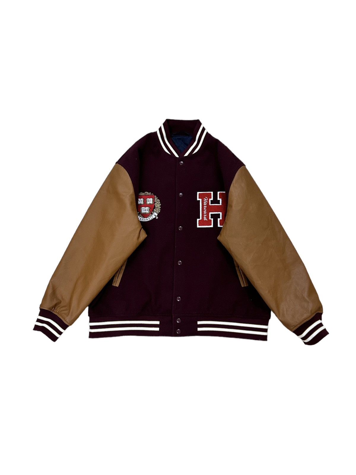 Vintage Rare And Beautiful Harvard University Leather Varsity Jacket ...