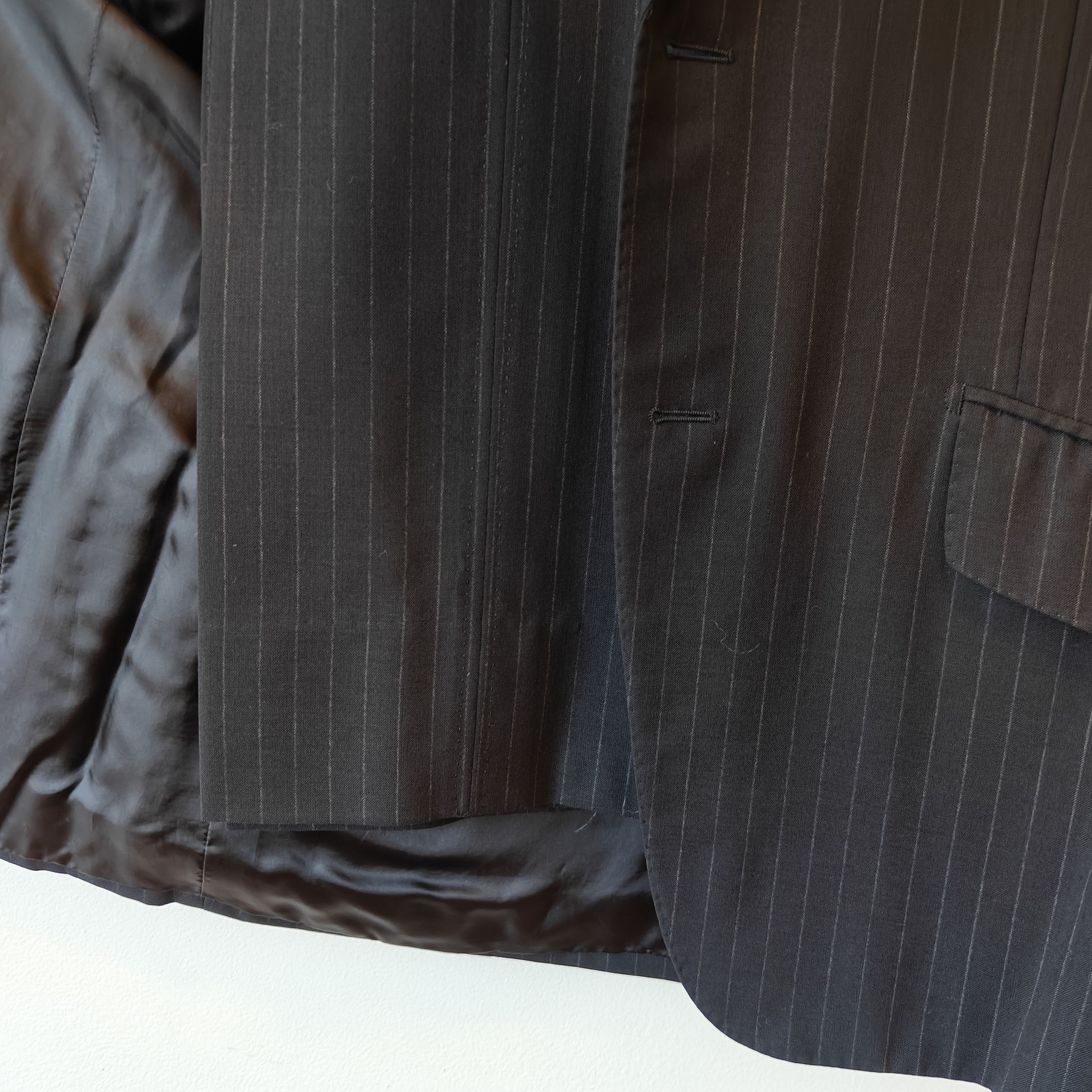 Ring Jacket made in Japan peak lapel black wool suit | Grailed