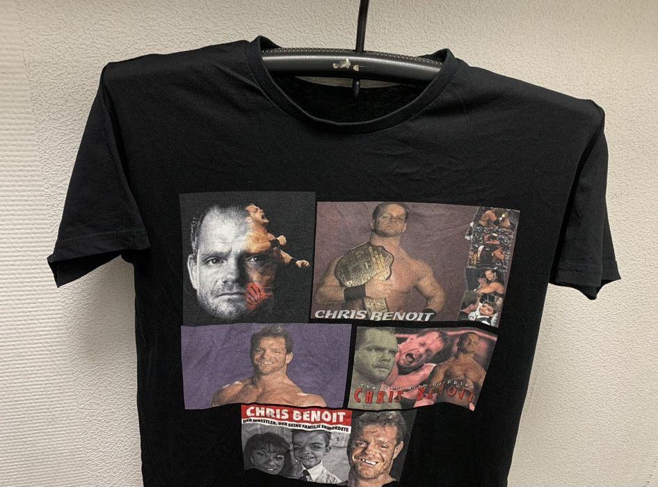 Vintage Chris Benoit vintage wrestler t-shirt L wwe wwf | Grailed