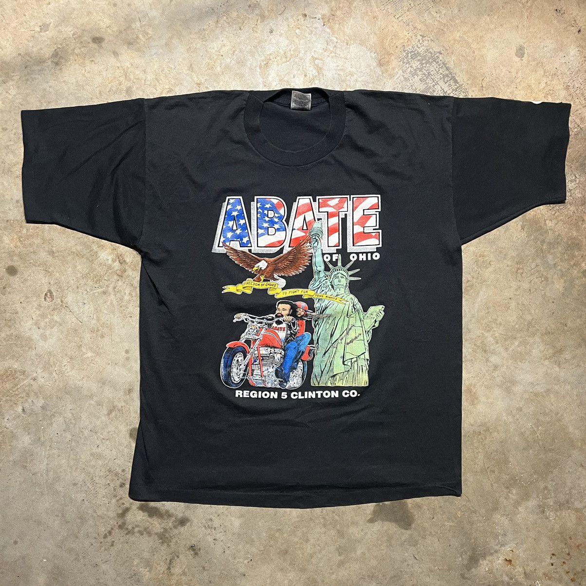 Vintage Vintage 90s Abate of Ohio Black Motorcycle Shirt | Grailed