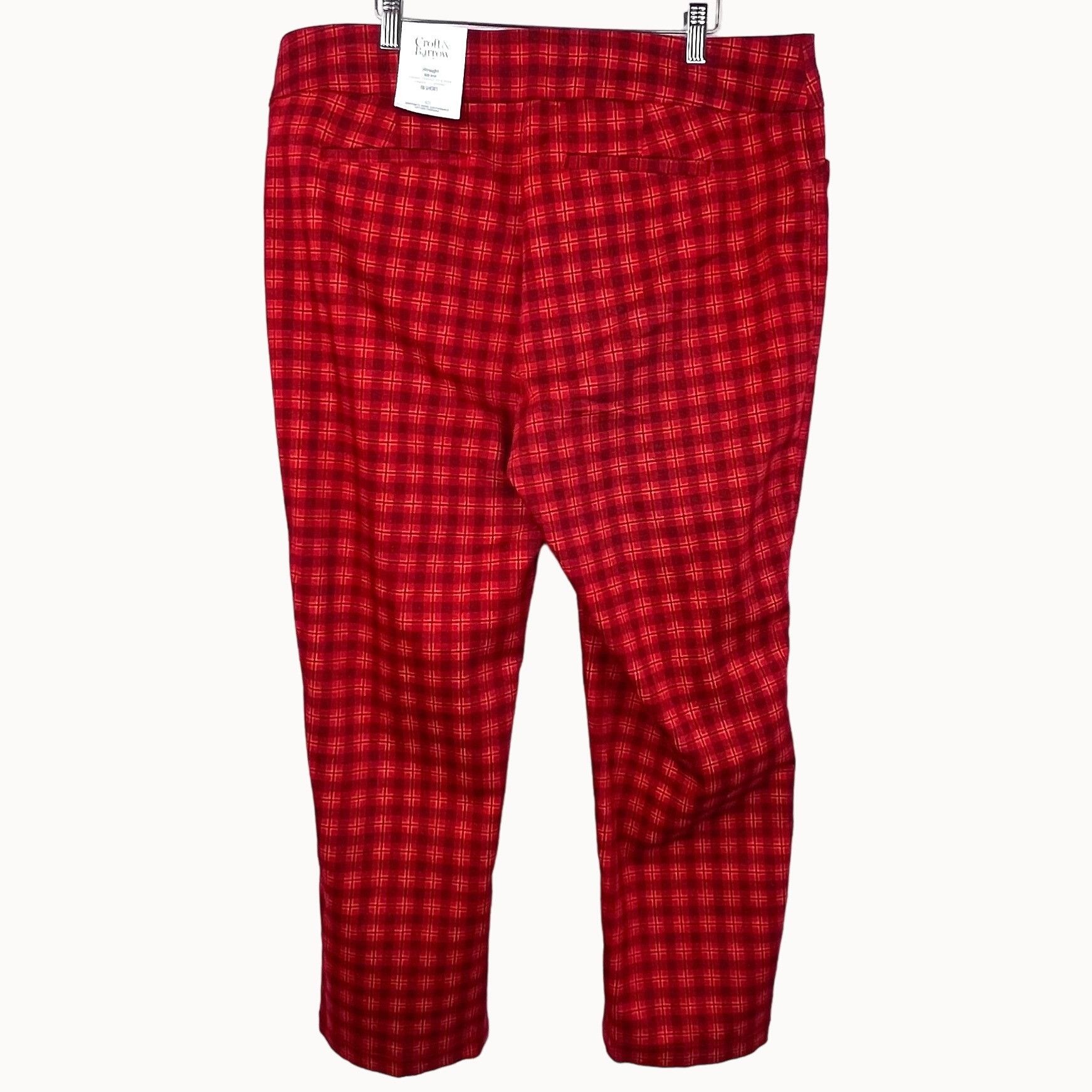 Croft & Barrow Croft & Barrow Red Plaid Effortless Stretch Pants 18 ...